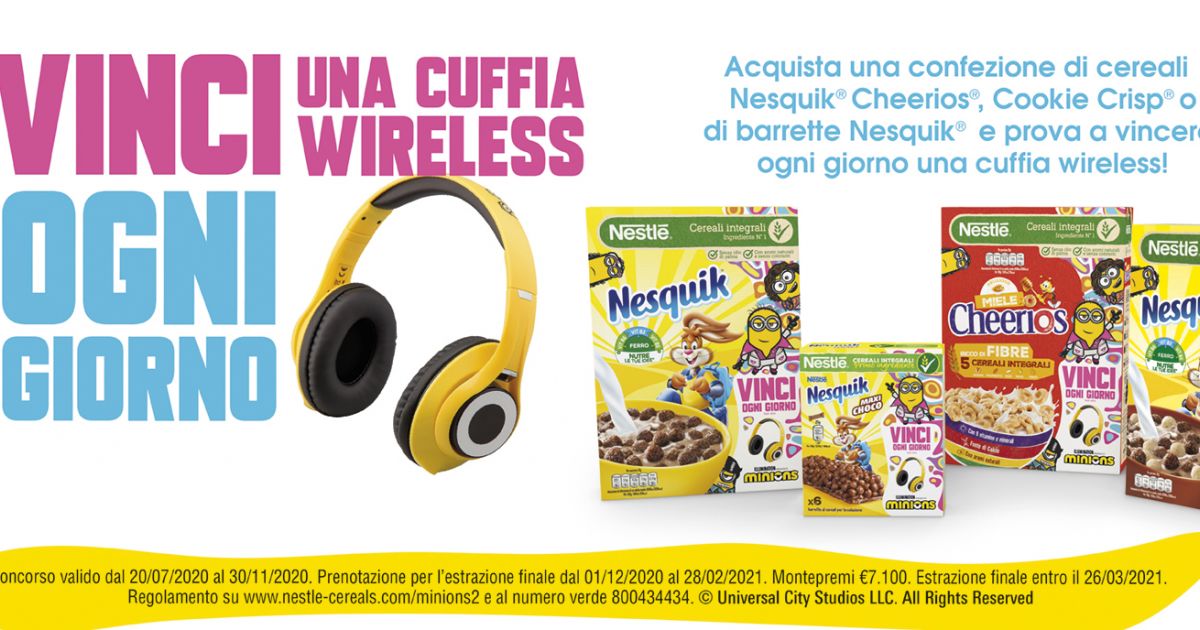 Vinci con cereali Nesquik, Cheerios e Cookie Crisp | Buonalavita