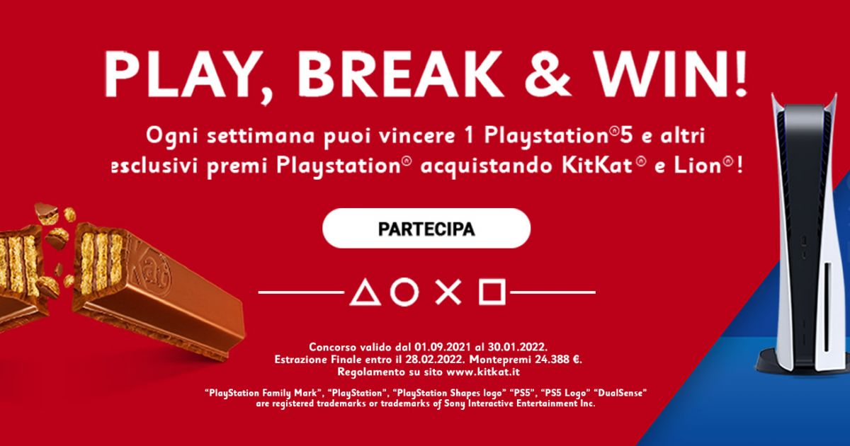 Concorso KitKat & Lion: prova a vincere una PS5 | Buona la vita