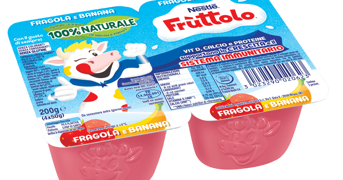 Frùttolo Fragola e Banana 4 vasetti | Buonalavita