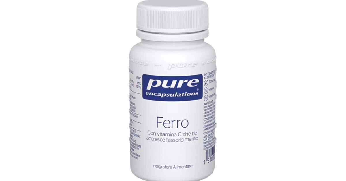 Pure Encapsulations® Ferro: integratore ferro vitamina C | Buonalavita