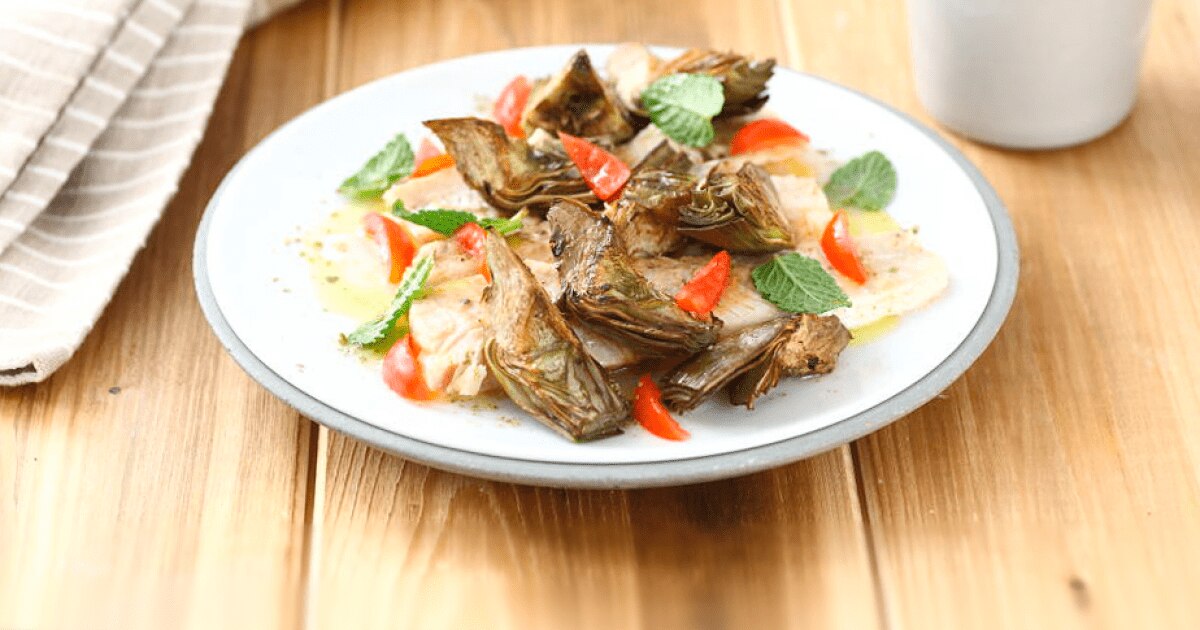 Merluzzo Grigliato con Carciofi Croccanti alla Menta | Buonalavita